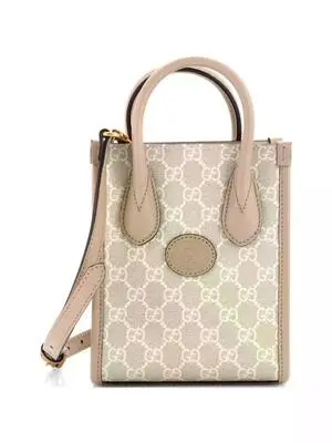 Gucci Gg Coated Canvas Mini Satchel - Neutrals