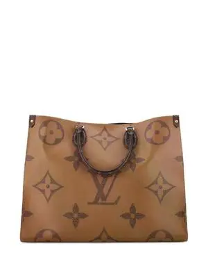 LOUIS VUITTON Giant Monogram Reverse Onthego Gm Tote Bag - Brown