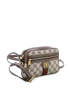 Balenciaga X Gucci The Hacker Project Camera Bag Bb Coated Canvas Mini Crossbody Bag