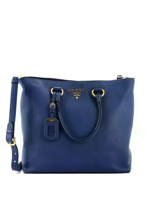 Prada Convertible Shopper Vitello Daino Large Tote Bag