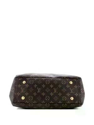 LOUIS VUITTON Pallas Tote Monogram Canvas With Leather Shoulder Bag - Black