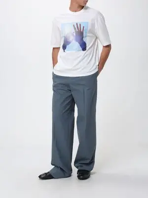 JIL SANDER Wide Leg Cotton Drill Trousers