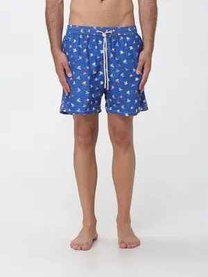 MC2 SAINT BARTH MC2 Saint Barth Swim Shorts With Multicolor Print Blue 1
