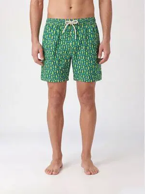 MC2 SAINT BARTH MC2 Saint Barth Swim Shorts With Multicolor Print Emerald
