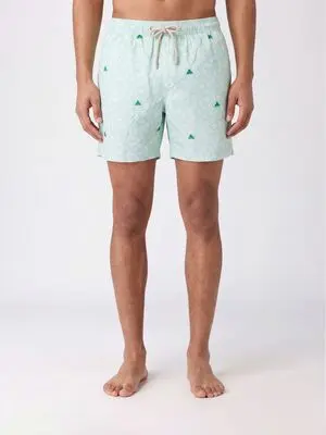MC2 SAINT BARTH MC2 Saint Barth Swim Shorts With Multicolor Print Sage