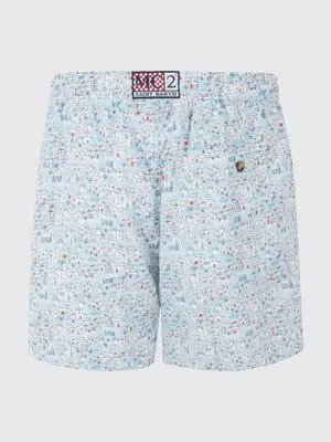 MC2 SAINT BARTH Swim Shorts With Print - Sky Blue