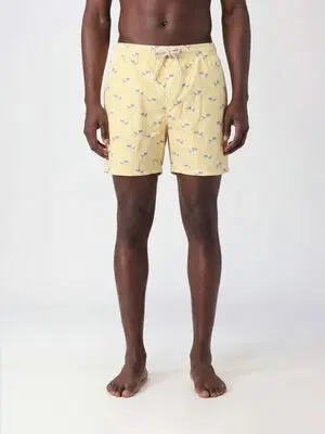 MC2 SAINT BARTH MC2 Saint Barth Swim Shorts With Multicolor Print Yellow