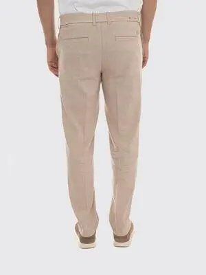 BOSS Slim Fit Linen Blend Chino Trousers - Beige