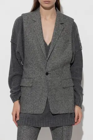 MAISON MARGIELA Single-breasted Vest With Notched Lapel And Single Vent