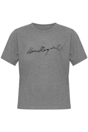 MAISON MARGIELA T-shirt With Printed Logo - Grey