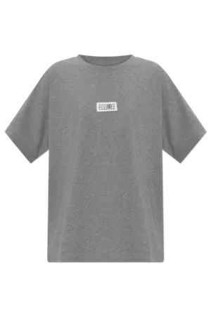 MAISON MARGIELA T-shirt With Logo Patch - Grey