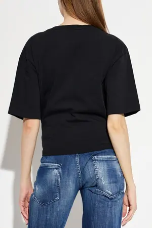 Dsquared2 Cotton Logo T-shirt With Red Line Detail