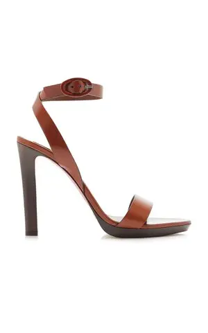 CHRISTIAN LOUBOUTIN Fanny Leather Heeled Sandals - Brown