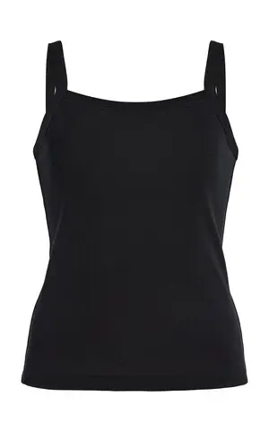 FLORE FLORE Organic Cotton Rib Camisole Top - Black