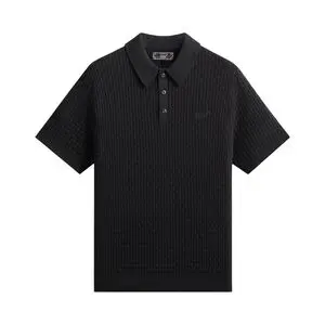 Kith Basket Weave Tilden Polo - Black