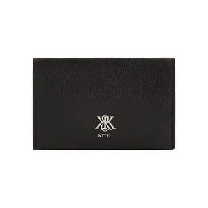 Kith Tumbled Leather Card Holder - Black