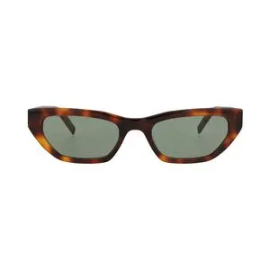 Saint Laurent Cat Eye Frame Recycled Acetate Sunglasses 'havana/green - Brown