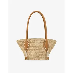 CHRISTIAN LOUBOUTIN Raffia Basket Bag - Natural/cuoio