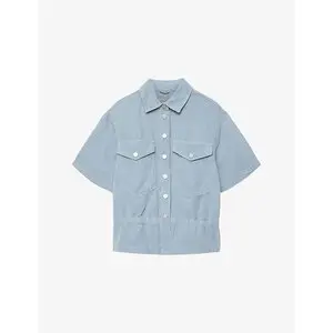 ALLSAINTS Tove Short-sleeved Shirt - Light Blue