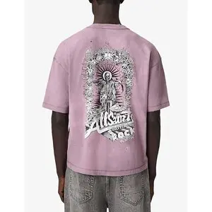 ALLSAINTS Avalon Graphic-print Cotton T-shirt - Seashell Pink