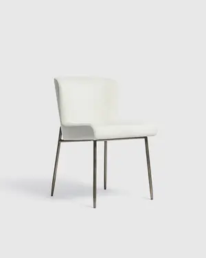 Quince Performance Chenille Dining Chair With Powder Coated Iron Frame