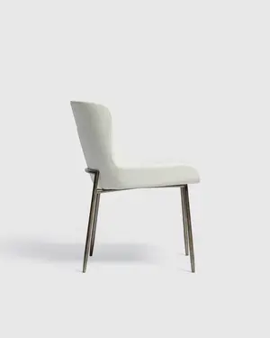 Quince Performance Chenille Dining Chair With Powder Coated Iron Frame