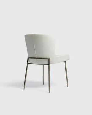 Quince Performance Chenille Dining Chair With Powder Coated Iron Frame