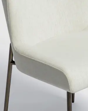 Quince Performance Chenille Dining Chair With Powder Coated Iron Frame