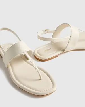 Quince Italian Leather T-strap Sandal