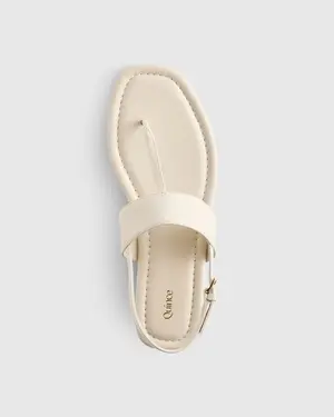 Quince Italian Leather T-strap Sandal