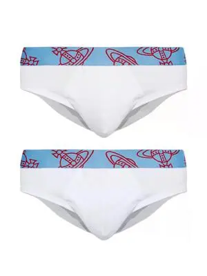 VIVIENNE WESTWOOD Orb-logo Briefs - White