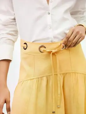 Ba&sh Donia Eyelet-embellished Gathered Skirt