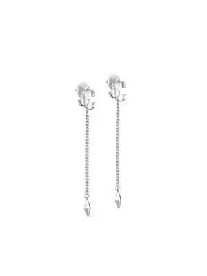 JIMMY CHOO Logo Lettering Drop Earrings
