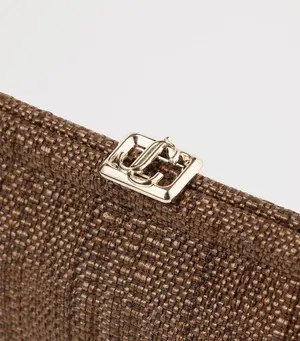 JIMMY CHOO Skylar Woven Clutch Bag - Beige