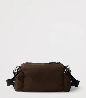 Prada Re-nylon And Leather Shoulder Bag - Brown