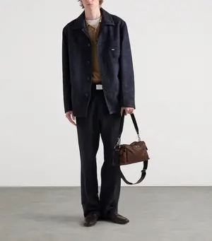 Prada Re-nylon And Leather Shoulder Bag - Brown