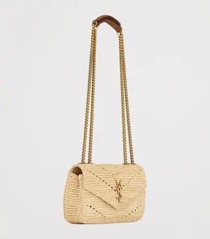 Saint Laurent Mini Loulou Shoulder Bag - Beige