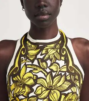 ALEMAIS Mona Mini Dress With Floral And Banana Print
