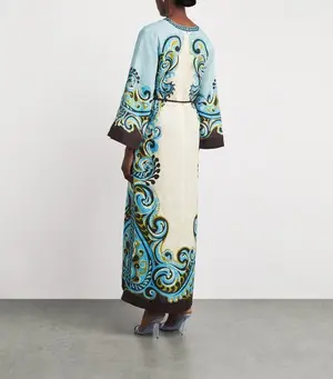 ALEMAIS Alémais Natalia Printed Linen Maxi Dress - Ivory