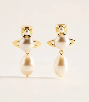 VIVIENNE WESTWOOD Faux Pearl Drop Earrings - Gold