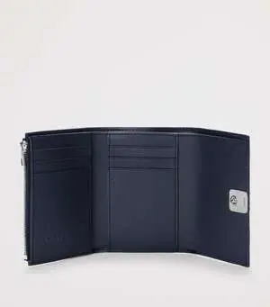 Loewe Small Leather Anagram Wallet - Navy