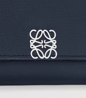 Loewe Small Leather Anagram Wallet - Navy