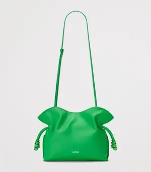 Loewe Mini Leather Flamenco Clutch - Green