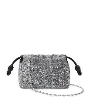 Loewe Mini Beaded Flamenco Purse - Black