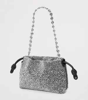 Loewe Mini Beaded Flamenco Purse - Black