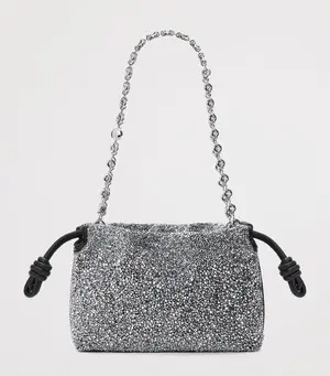 Loewe Mini Beaded Flamenco Purse - Black