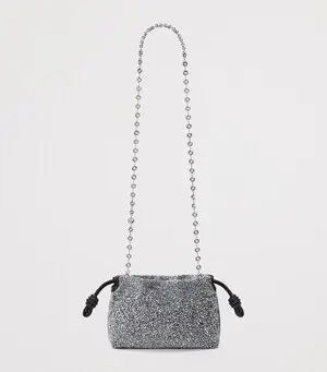 Loewe Mini Beaded Flamenco Purse - Black