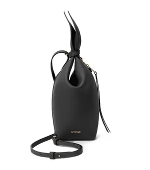 Loewe Calfskin Leather Scarf Backpack - Black