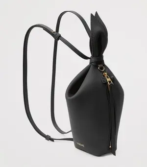 Loewe Calfskin Leather Scarf Backpack - Black