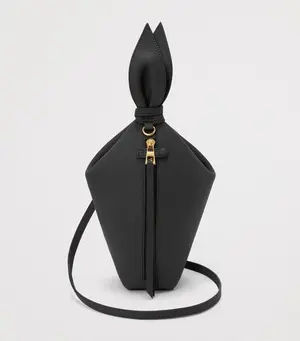 Loewe Calfskin Leather Scarf Backpack - Black